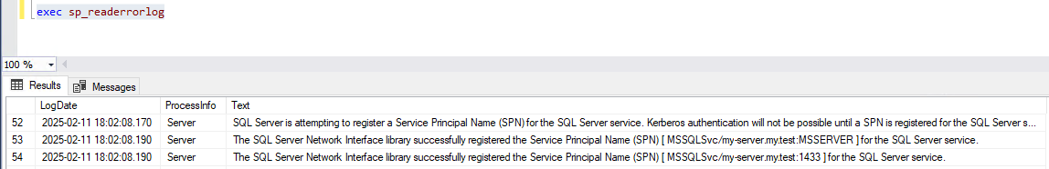 Using a gMSA (or sMSA) Account for the MS SQL Server Database Connection to the Application Server