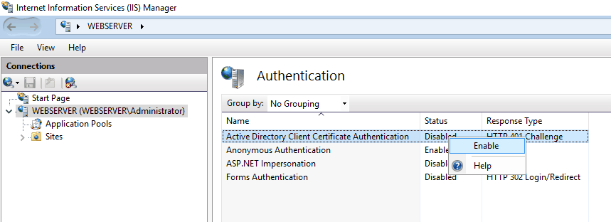 Configuring Client Certificate Mapping Authentication
