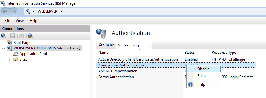 Configuring Client Certificate Mapping Authentication