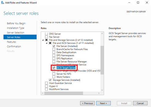 Stage 1. Creating and Configuring iSCSI Virtual Disks