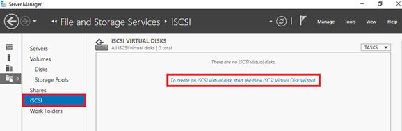 Stage 1. Creating and Configuring iSCSI Virtual Disks