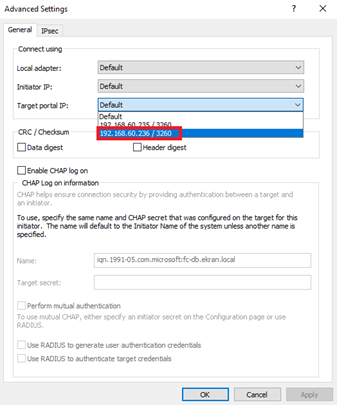 Stage 1. Creating and Configuring iSCSI Virtual Disks