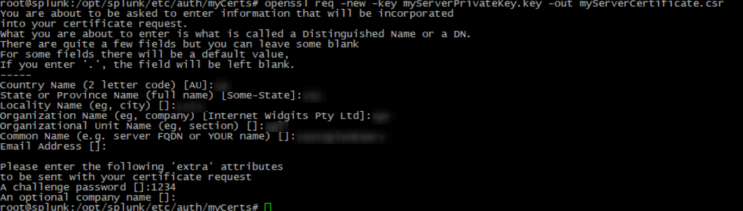 How Can I Create a Self-Signed SSL Certificate for TLS (Splunk)?