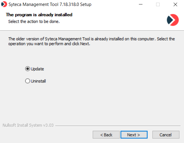 Updating the Management Tool